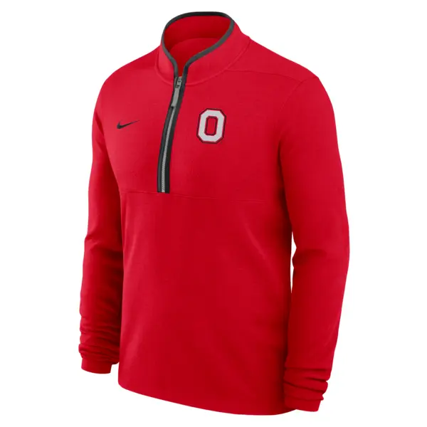 Nike Ohio State Courtside Dri-fit College Half-zip Top - Red