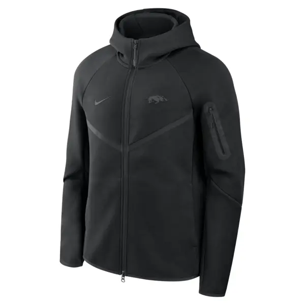 Nike Arkansas Razorbacks Tech Basketball Fleece Full-zip Hoodie - Black