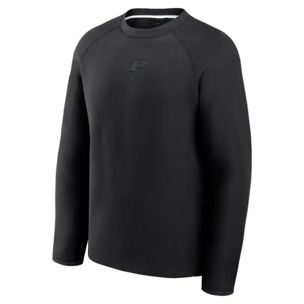 Nike Purdue Tech Fleece College Soccer Sweatshirt - Black