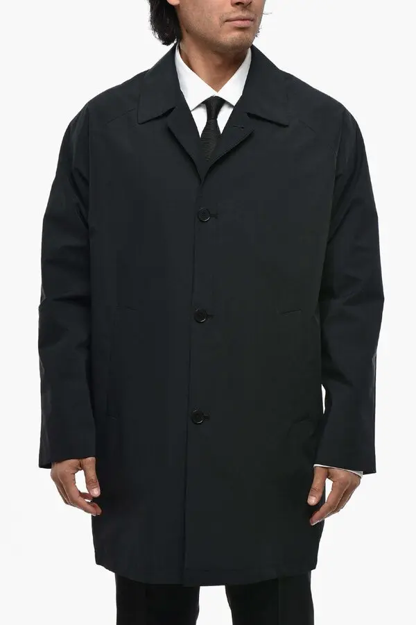 Corneliani Half-lined Raincoat - Black