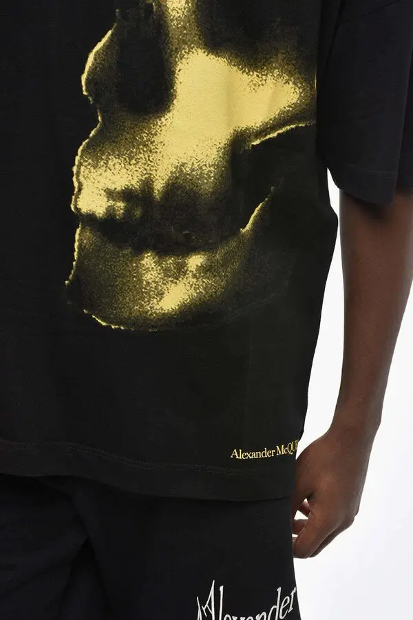 Alexander McQueen Shadow Skull Crewneck T-shirt