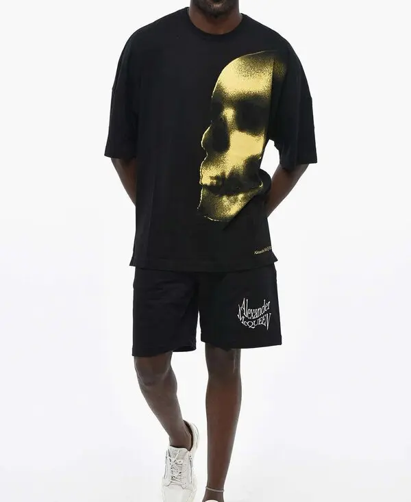 Alexander McQueen Shadow Skull Crewneck T-shirt