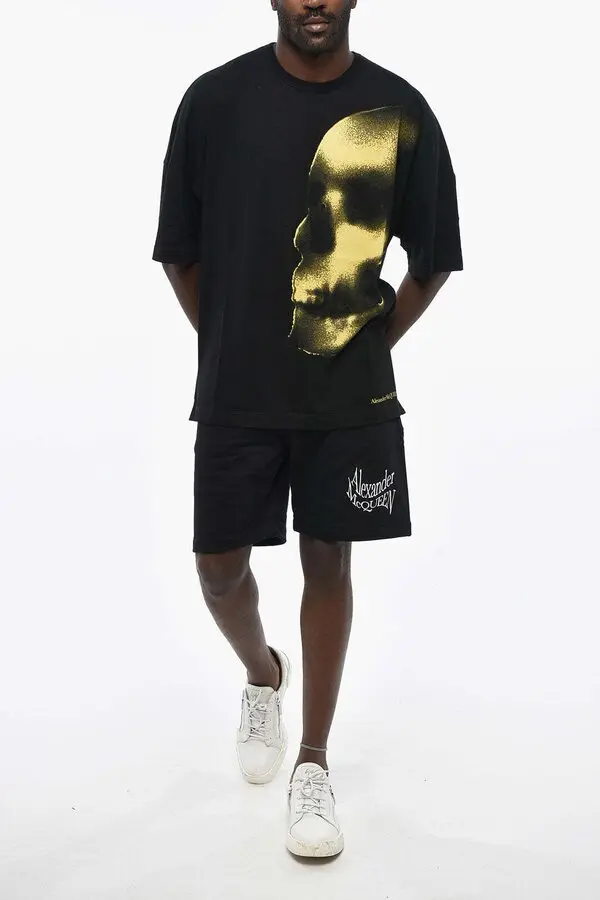 Alexander McQueen Shadow Skull Crewneck T-shirt