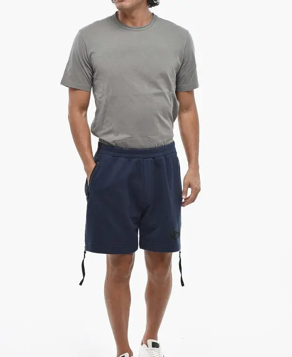 N.21 Side-zip Embossed Logo Shorts