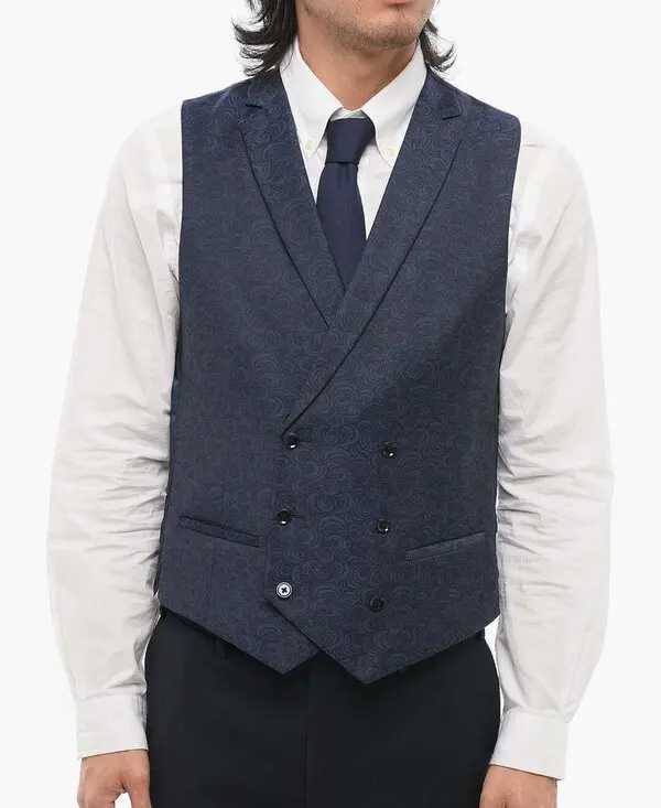 Corneliani Double-breasted Patterned Waistcoat