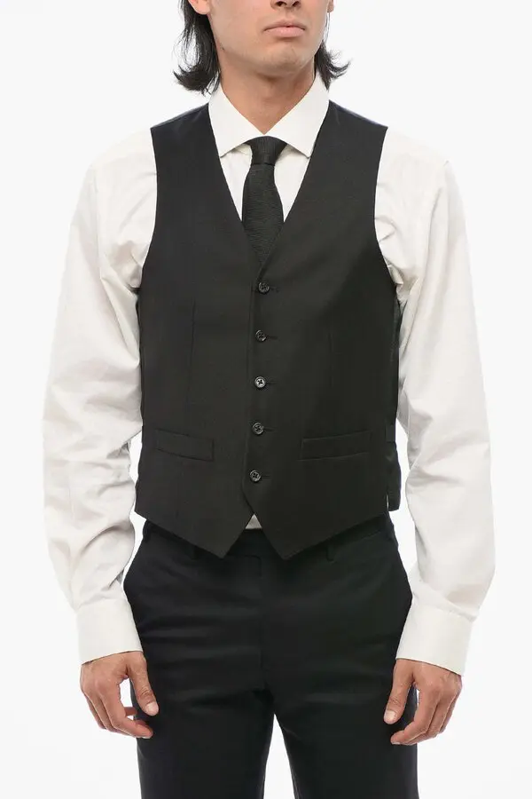 Corneliani Button-front Waistcoat - Black