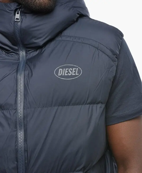 DIESEL® Padded Logo-print Vest
