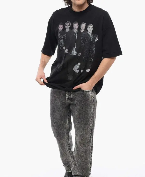 1989 STUDIO Nsync Interview Print Crewneck T-shirt