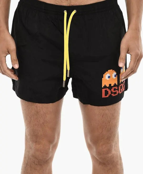 Dsquared2 X Pac-man Logo-print Swim Shorts