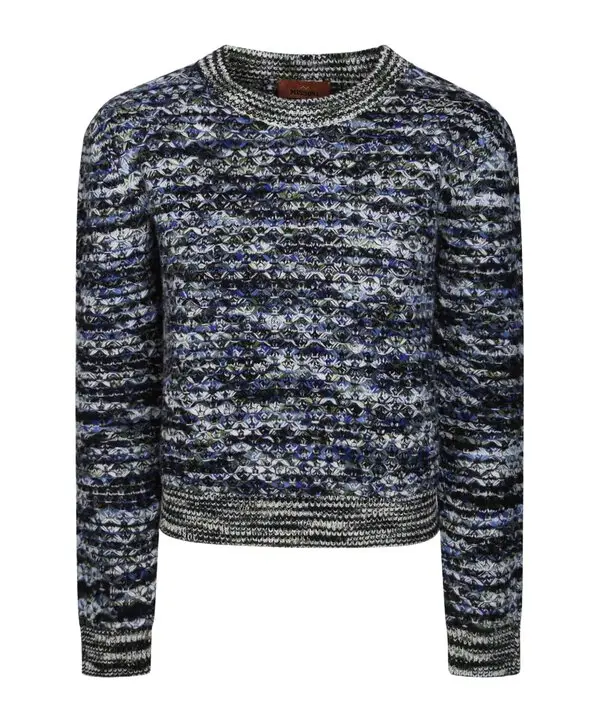 Missoni All-over Patterned Crewneck Jumper - Black