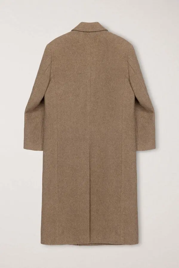 DUNST Tailored Double-breasted Coat Camel