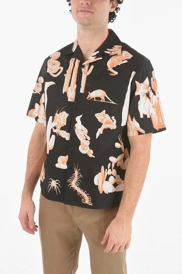 Neil Barrett Burning Short-sleeve Shirt
