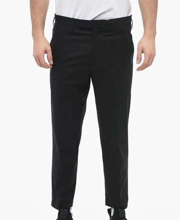Neil Barrett Concealed-fastening Cropped Tailored Trousers