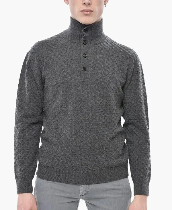 PAOLO PECORA Half-button Sweater