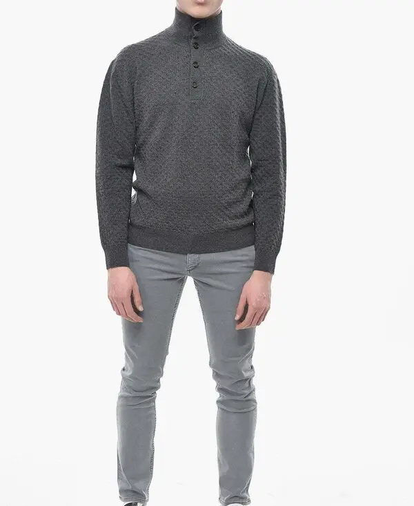 PAOLO PECORA Half-button Sweater