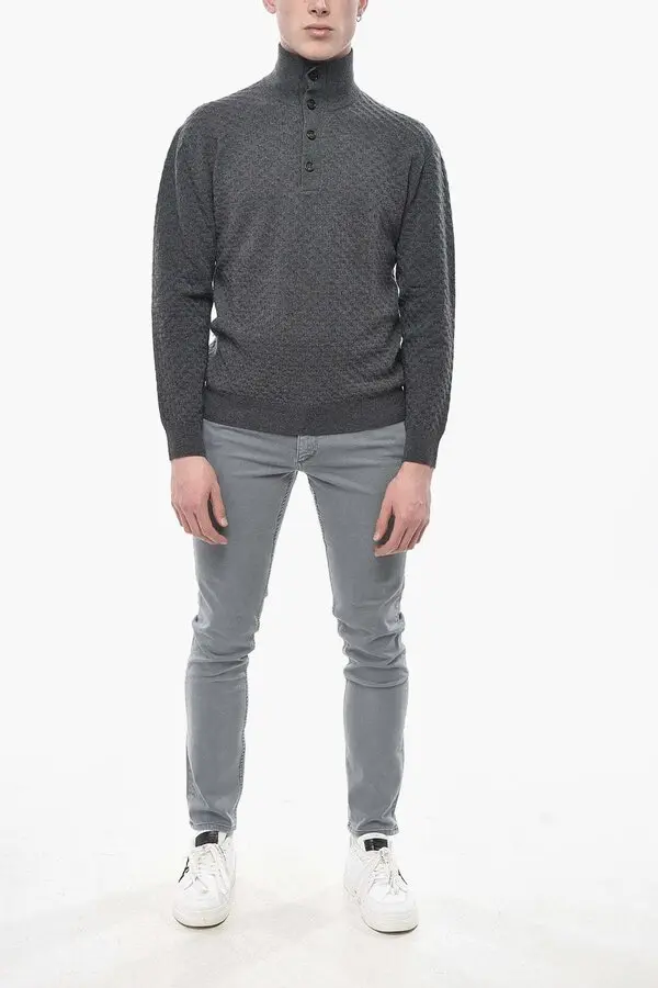 PAOLO PECORA Half-button Sweater