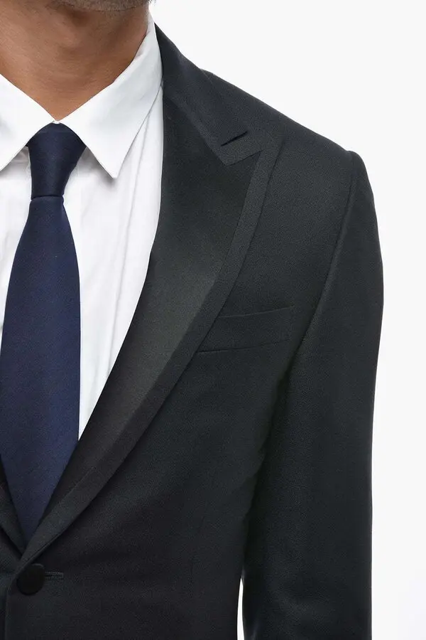 Corneliani Satin Peak-lapel Wool Suit