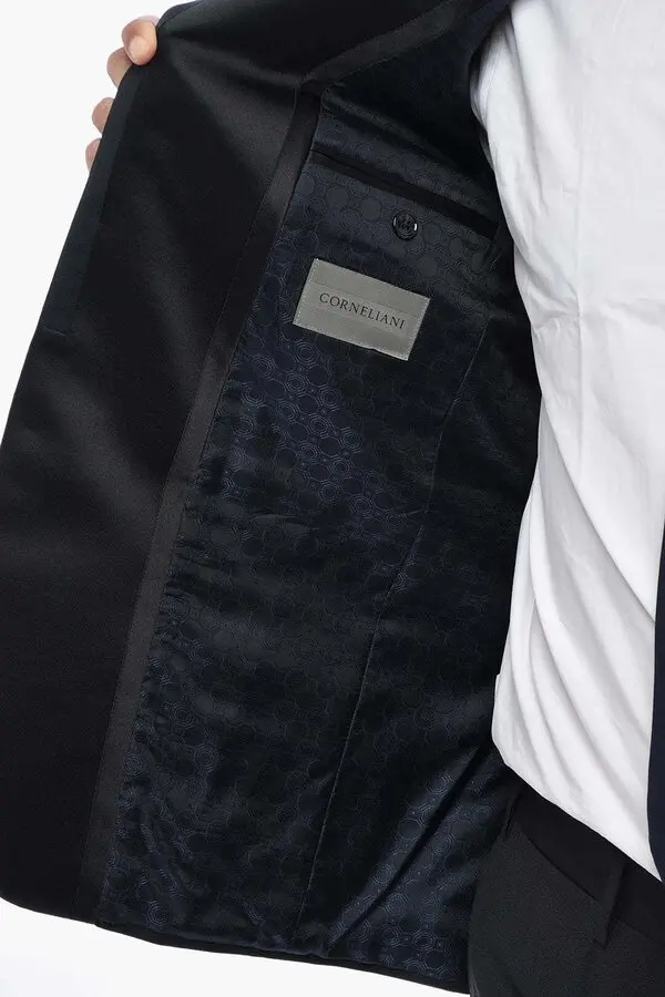 Corneliani Satin Peak-lapel Wool Suit