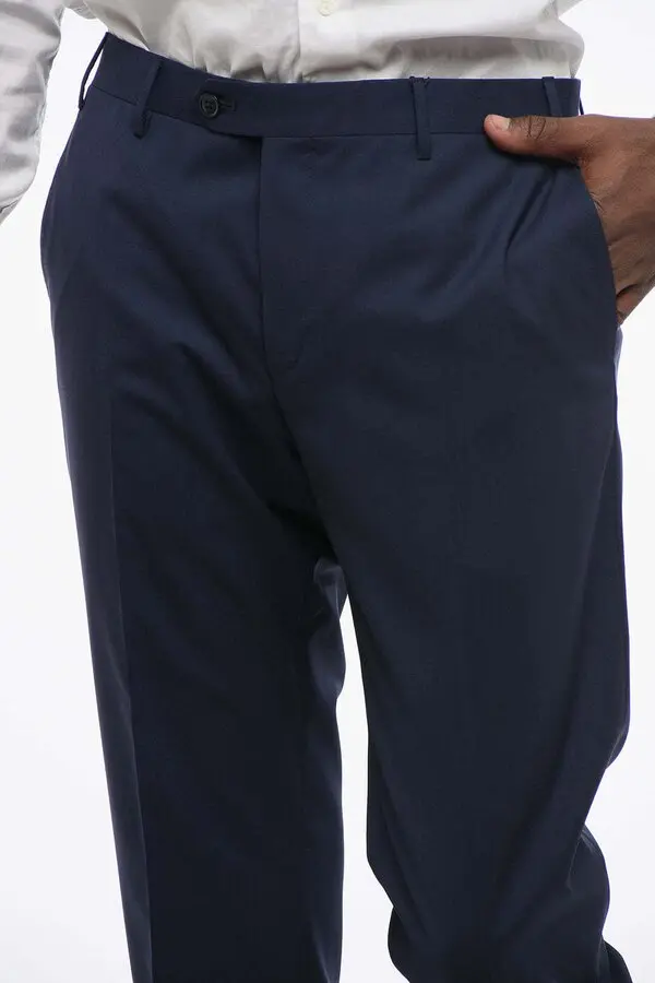 Corneliani Pressed-crease Virgin-wool Trousers