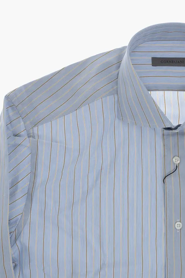 Corneliani Striped French-collar Shirt