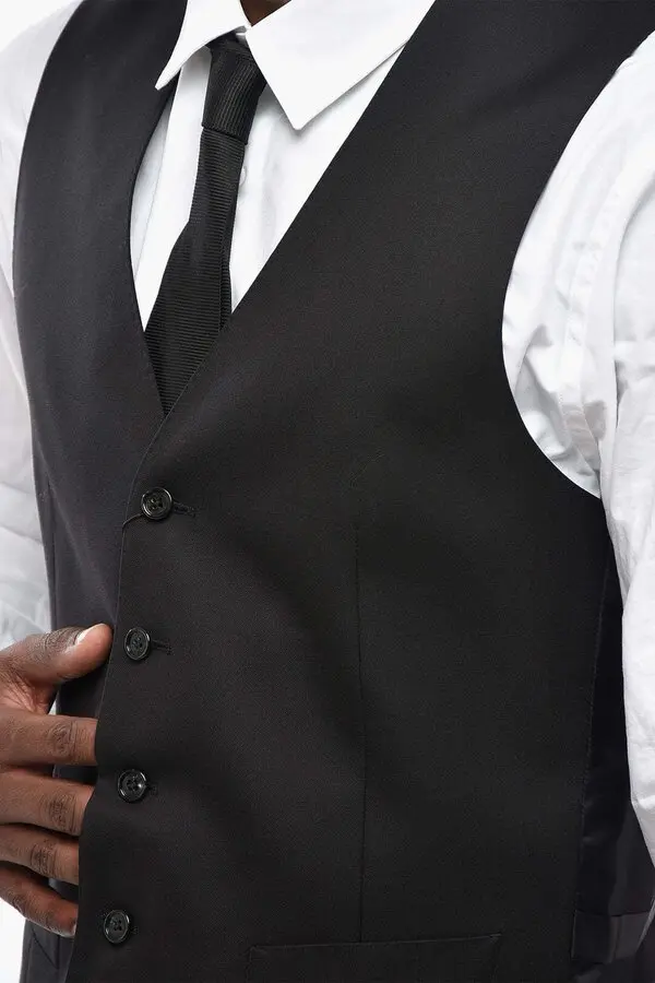 Corneliani V-neck Welt-pocket Waistcoat