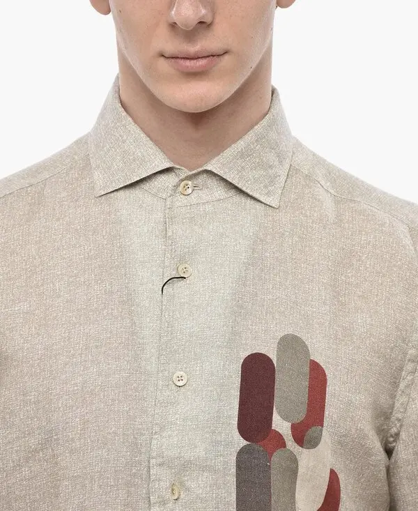 Corneliani Short-sleeve Shirt With Contrast Print