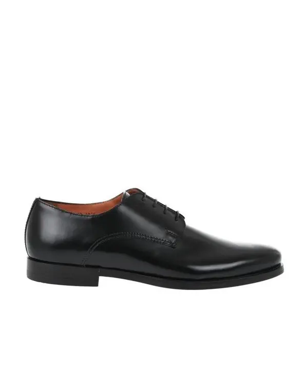 Santoni Leather Derby Shoes - Black