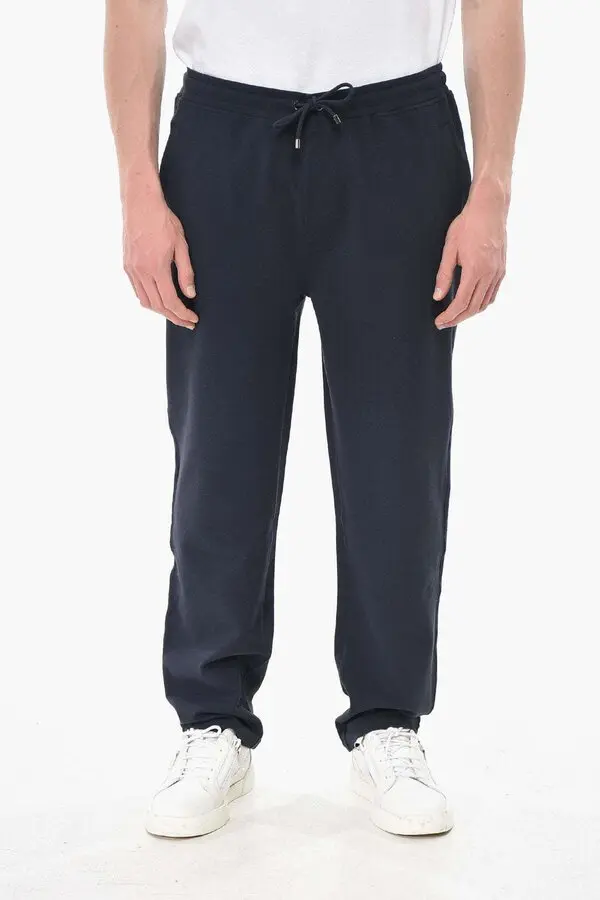 Corneliani Elastic-waist Joggers - Navy