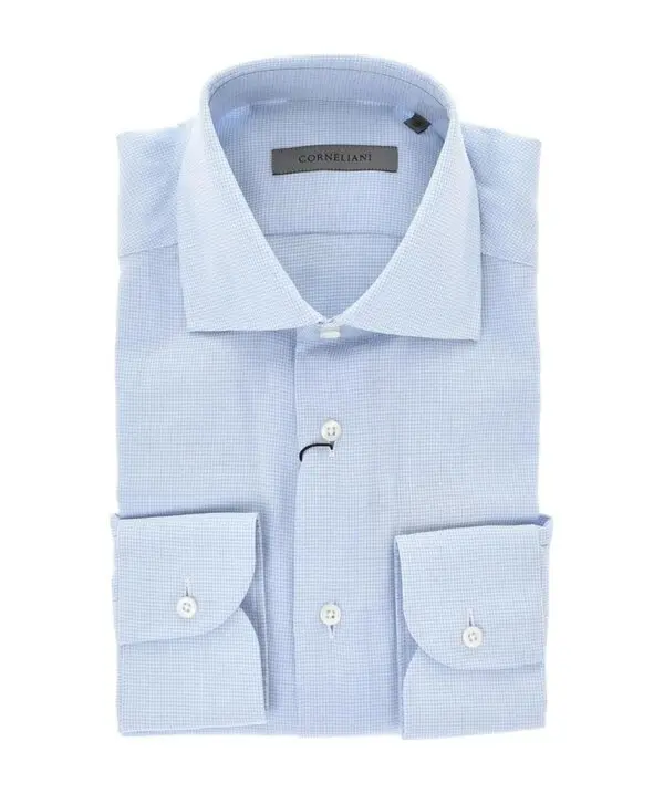 Corneliani Mini-check French-collar Shirt