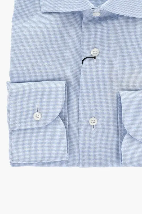 Corneliani Mini-check French-collar Shirt