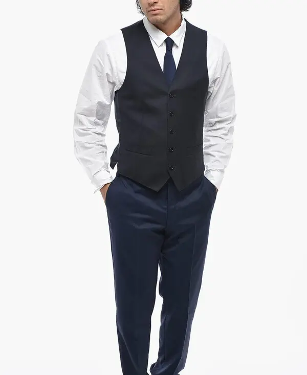 Corneliani V-neck Single-breasted Waistcoat