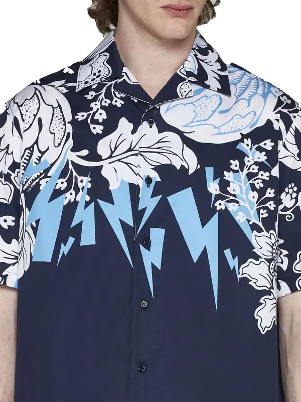 Neil Barrett Hawaiian Bolts Loose-fit Shirt