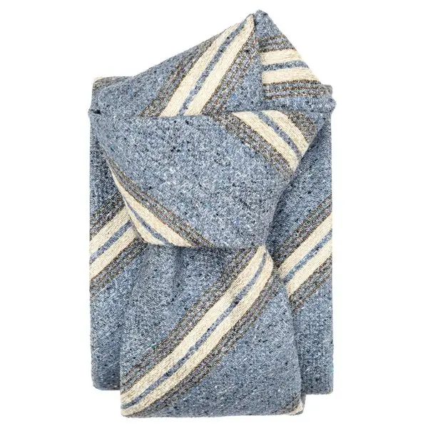 ELIZABETTA MADE IN ITALY Frascati Silk Jacquard Tie Light Denim