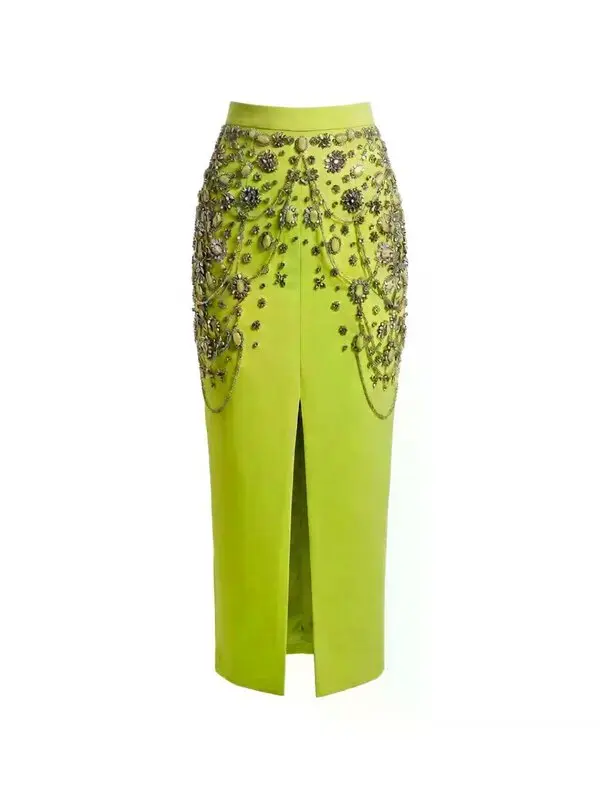 GEMY MAALOUF Crystal-embellished Midi Skirt