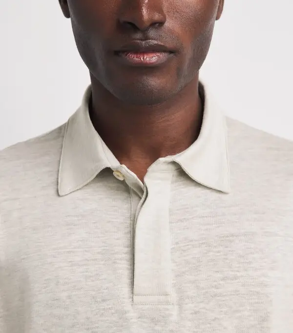 Eleventy Linen Polo Shirt