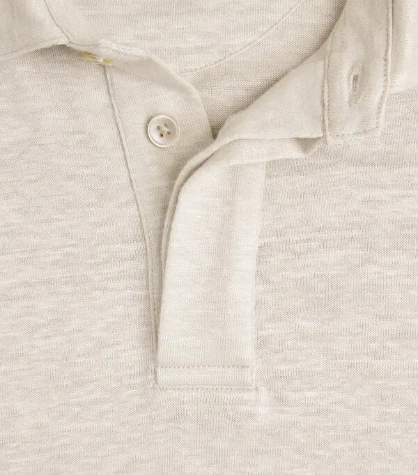 Eleventy Linen Polo Shirt