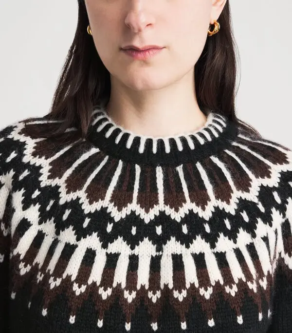 DÔEN Alpaca-blend Fair Isle Field Sweater