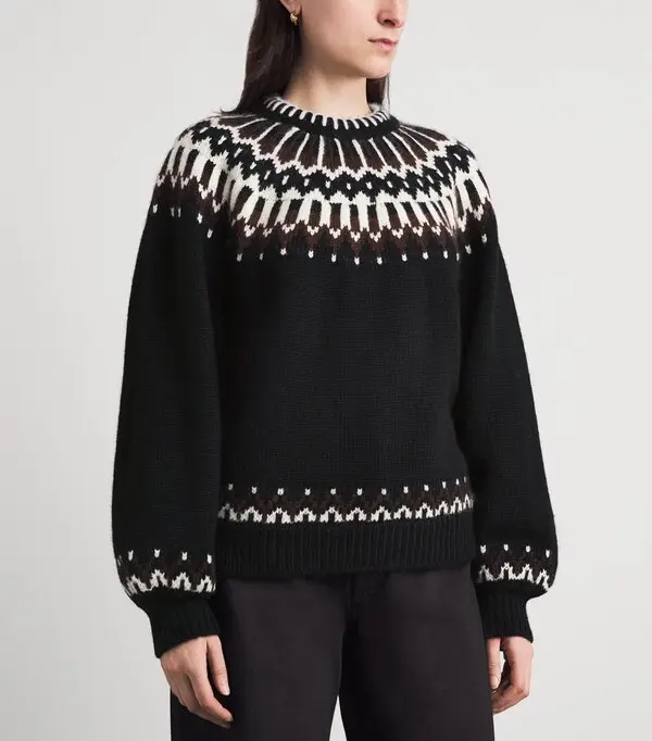 DÔEN Alpaca-blend Fair Isle Field Sweater
