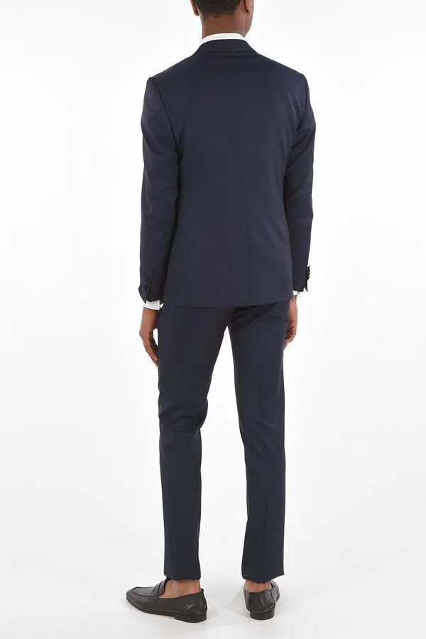Corneliani Satin-detail Wool Three-piece Suit