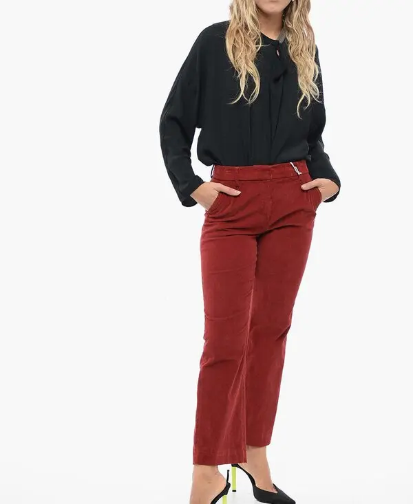 True Royal Corduroy Flared Trousers