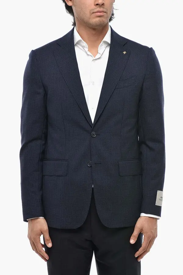 Corneliani Checked Wool Blazer