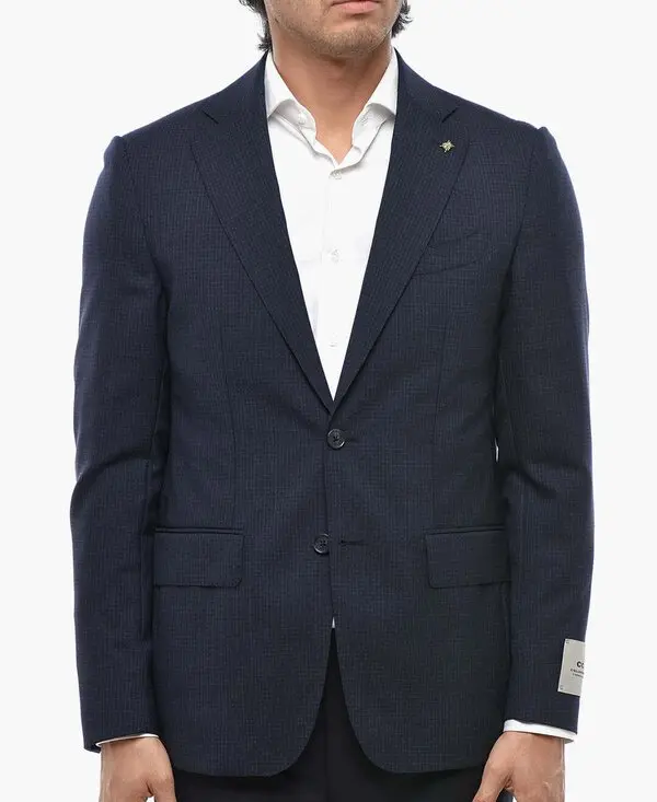 Corneliani Checked Wool Blazer