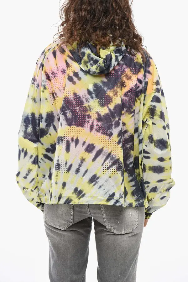 Off-White X Nike Tie-dye Effect Hooded Windbreaker