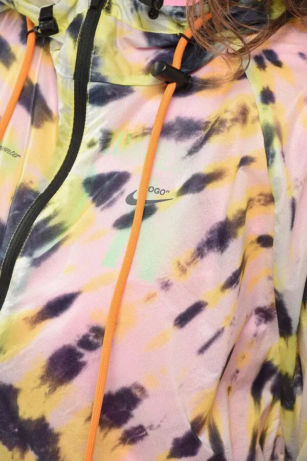 Off-White X Nike Tie-dye Effect Hooded Windbreaker