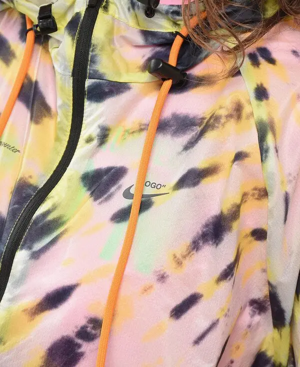 Off-White X Nike Tie-dye Effect Hooded Windbreaker