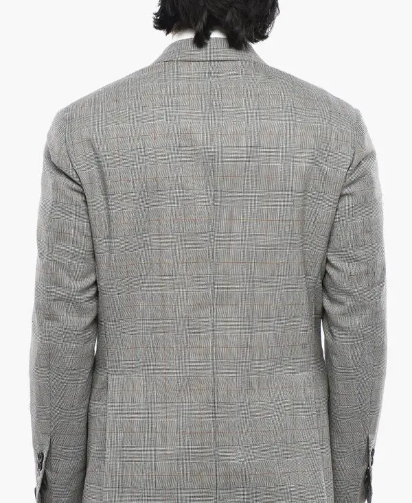 Corneliani District-check Wool Blazer