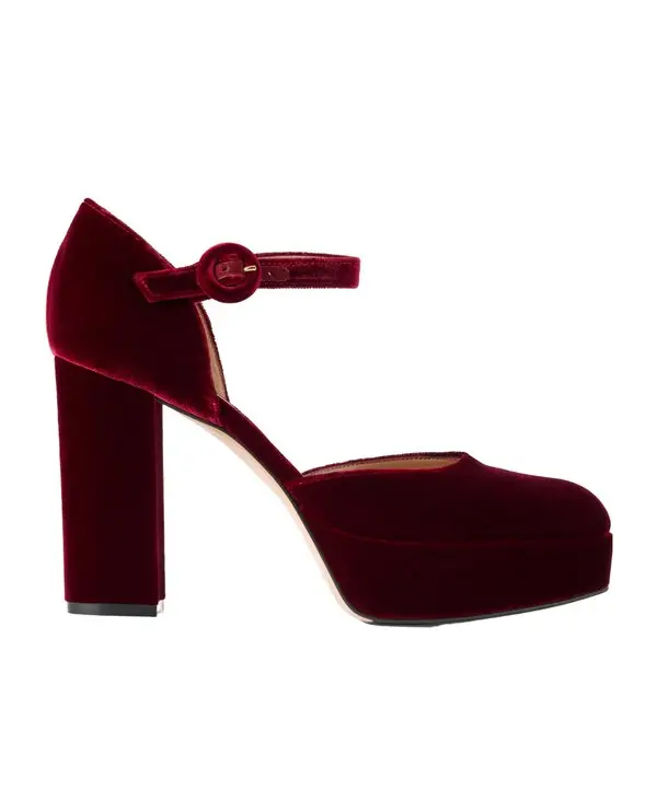 GIANVITO ROSSI 70 Velvet Pumps - Brown