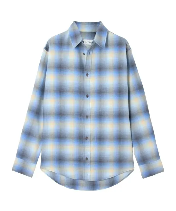 Matteau Checked Cotton-flannel Shirt - Blue