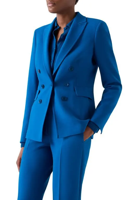Akris Pebble Crepe Tailored Blazer