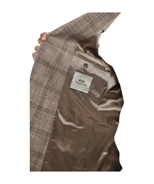 Corneliani Single-breasted Checked Blazer - Brown